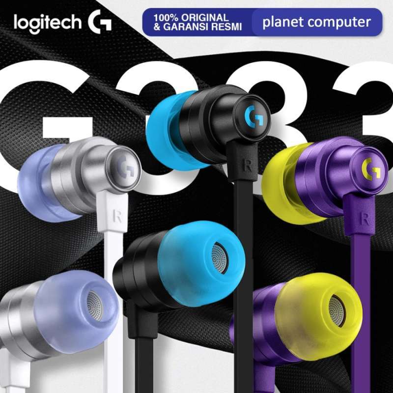 Jual Logitech G333 Gaming Earphone / In-Ears Headphone with Mic di ...