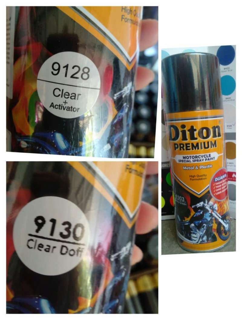 Jual pilok pilox cat semprot diton premium clear plus activator clear ...