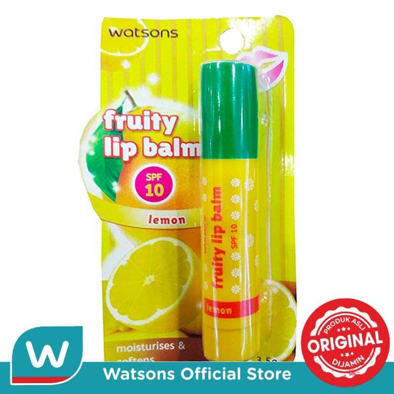 Promo Watsons Fruit L-Balm Lemon Spf10 3.5g Diskon 26% di Seller ...