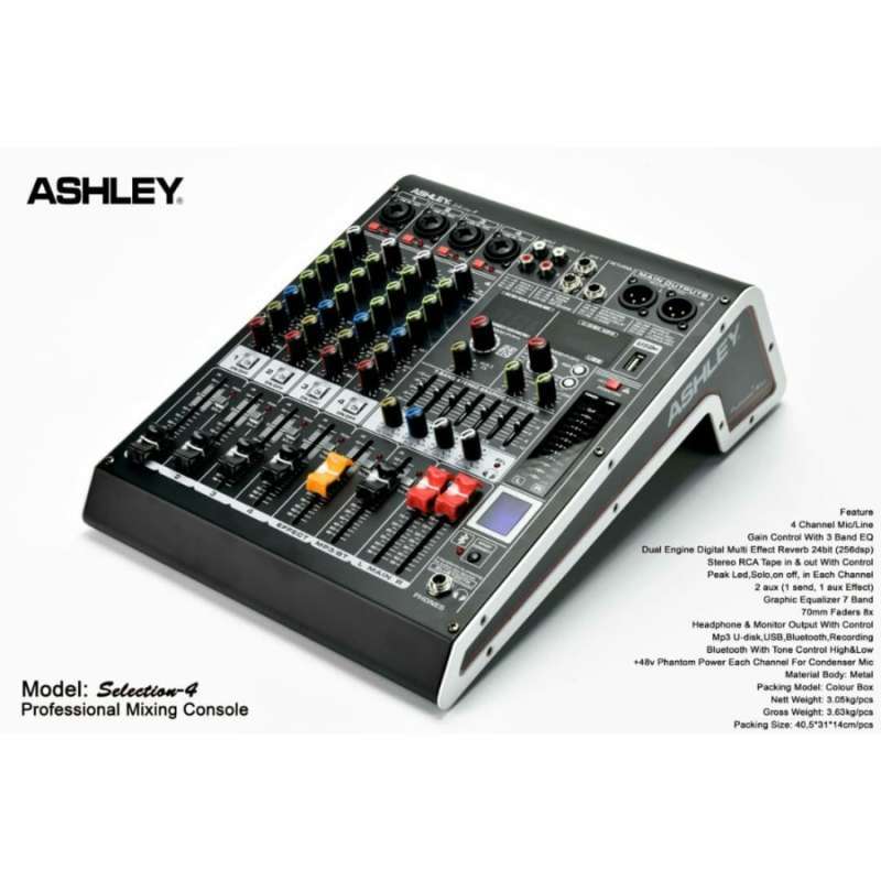 Promo Mixer Ashley Selection 4 Original 4 Channel Bluetooth - USB Diskon 5% di Seller ...
