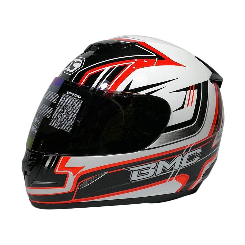 Jual BMC Blade 200 Motif #6 Helm Full Face - White Red Fluo - M di ...