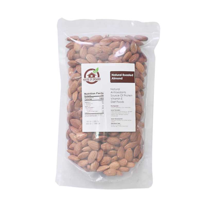 Promo Natural Roasted Almond Panggang [500 g] Diskon 33% di Seller ...