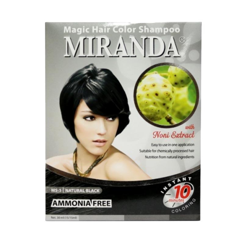 Promo Miranda Magic Color Shampoo - Natural Black [30 mL] Diskon 47% di ...