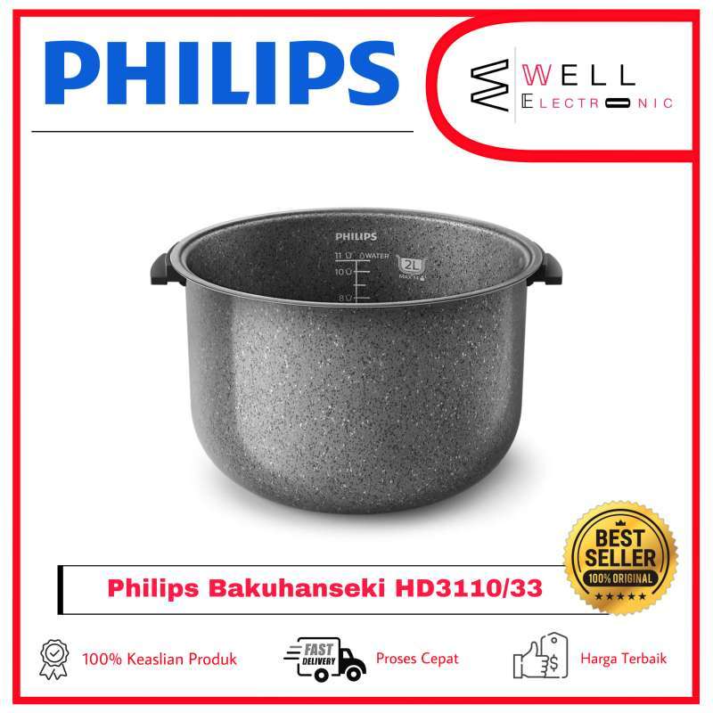 Jual PHILIPS HD3110/33 Inner Pot 2L Bakuhanseki for HD3132/ HD3129 ...