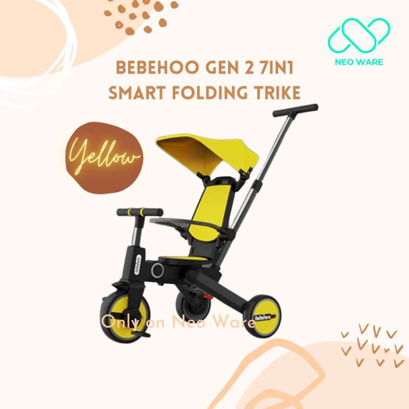 Jual BEBEHOO 2nd Gen 7in1 SMART FOLDING TRIKE / STROLLER LIPAT BAYI ...
