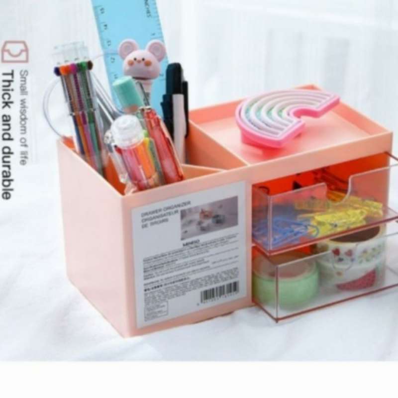 Jual MINISO - Storage Box 2 Layer || Laci penyimpanan - Pink di Seller ...