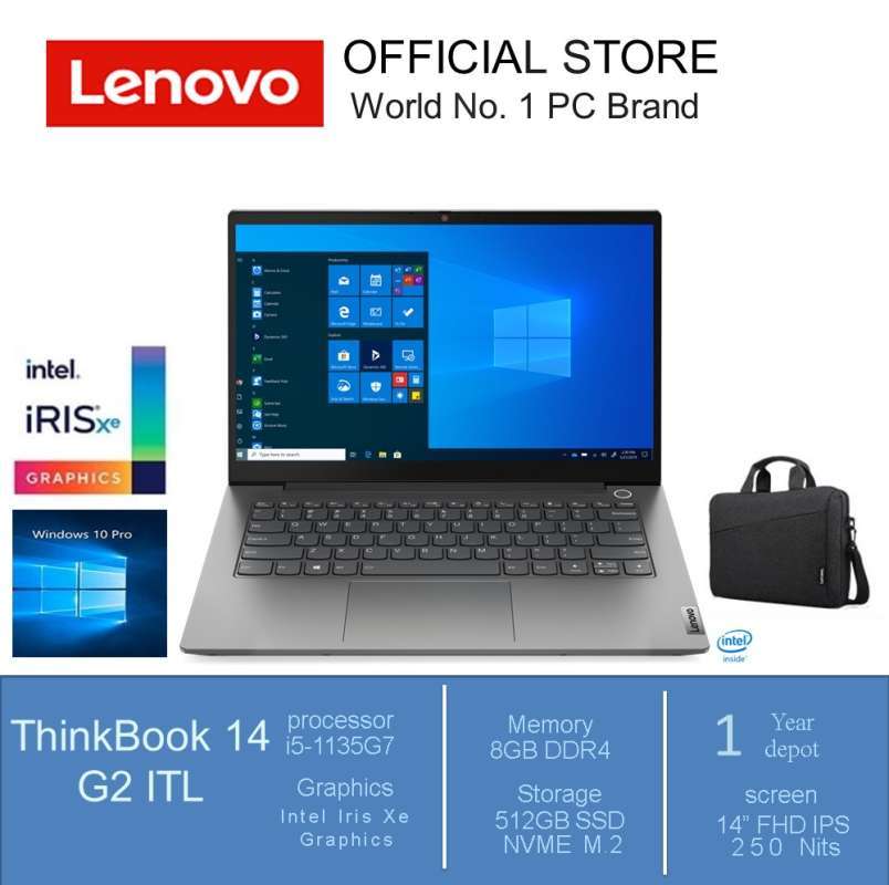 Jual LENOVO ThinkBook 14 G2 ITL i5-1135G7 8GB 512GB SSD IRIS XE WINDOWS 10 PRO 14 FHD IPS ...