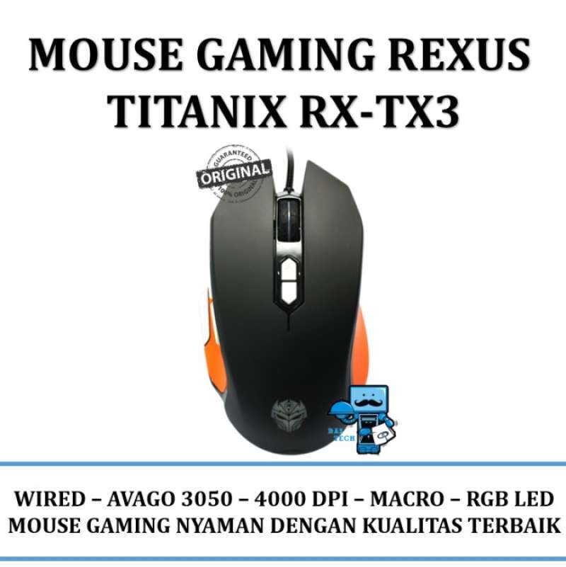 Promo Rexus Mouse Gaming Titanix TX3 Macro Mouse Gaming RX-TX3 Diskon ...