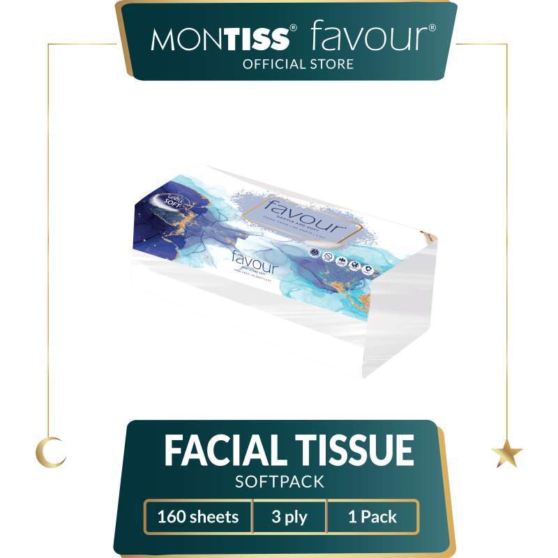 Promo Favour Facial Tissue 160 Sheets - 3 Ply Diskon 9% di Seller ...