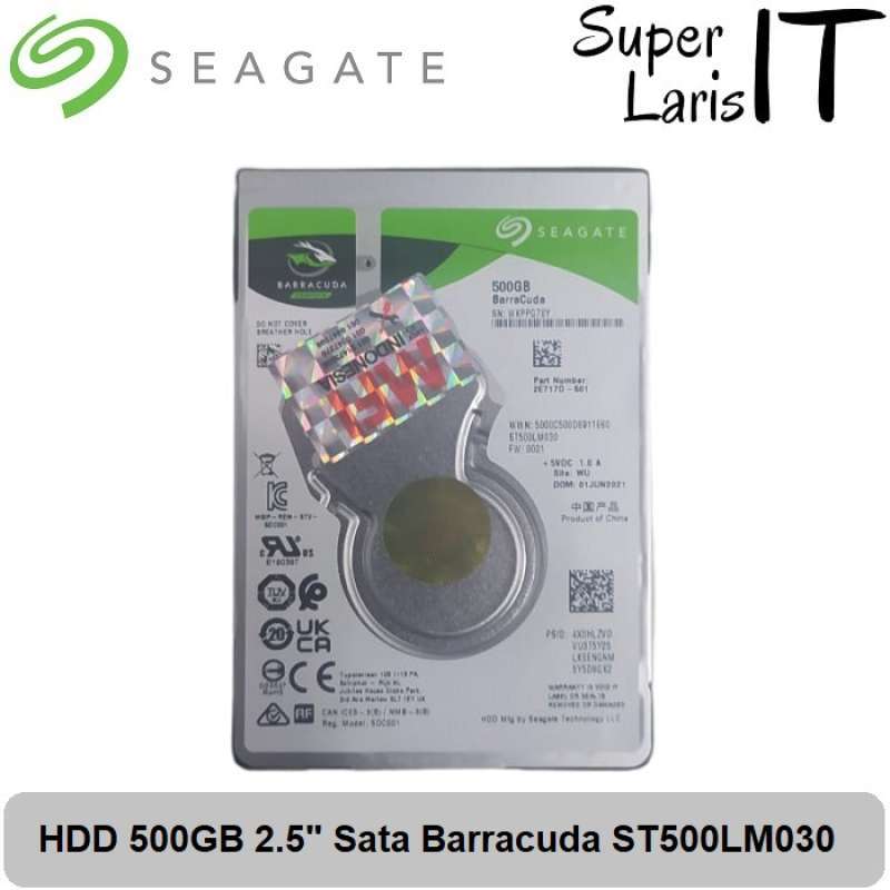 Jual Hdd 500gb 2,5 Sata Seagate Barracuda St500lm030 - Resmi Di Seller ...