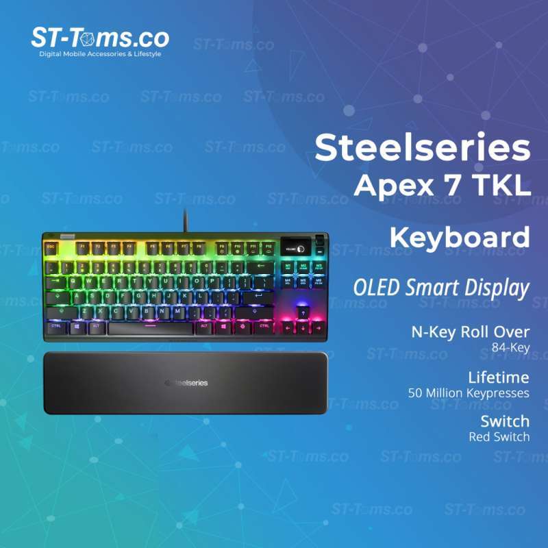 Jual Steelseries Apex 7 Tkl Rgb Mechanical Gaming Keyboard Oled Display ...