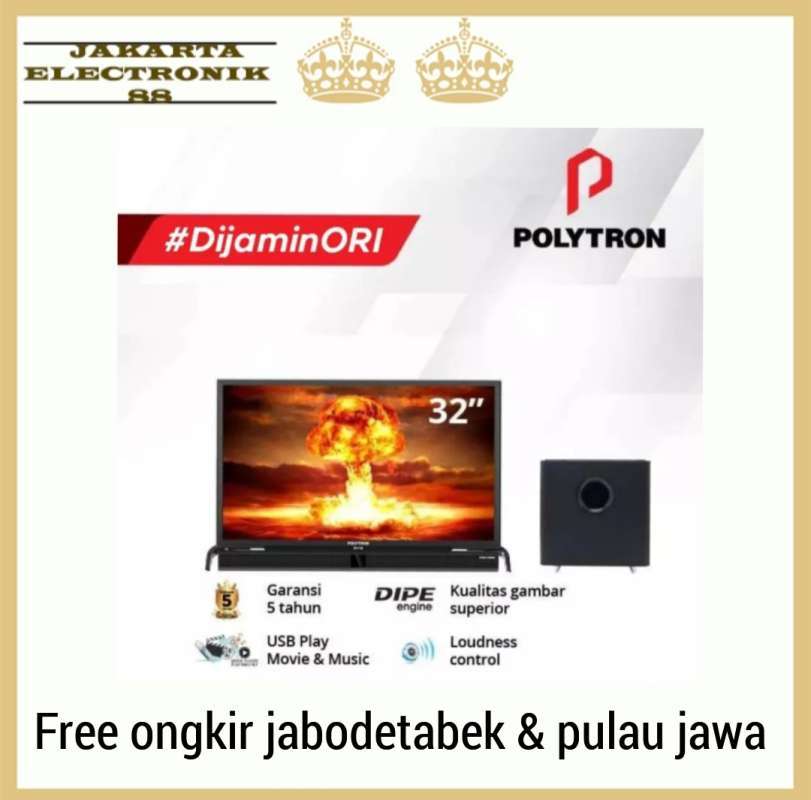 Jual POLYTRON LED TV 32 Inch HD - PLD32B1550 + Free SoundBar FREE ONGKIR JABODETABEK & PULAU ...
