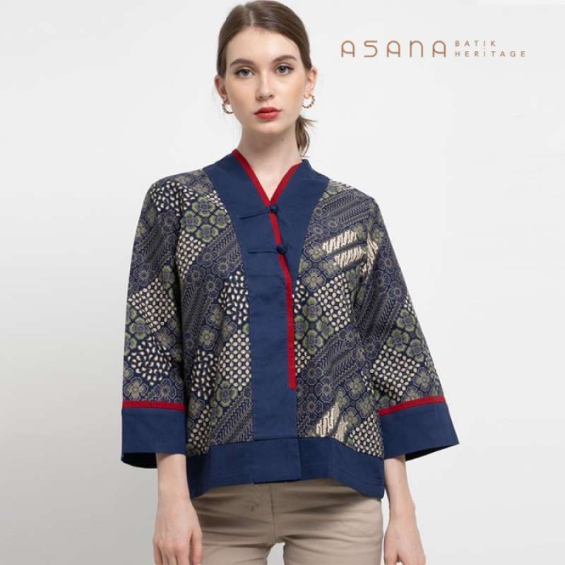 Jual Batik Wanita Asana Nawa Woman Jacket - Blue di Seller Dyamond ...