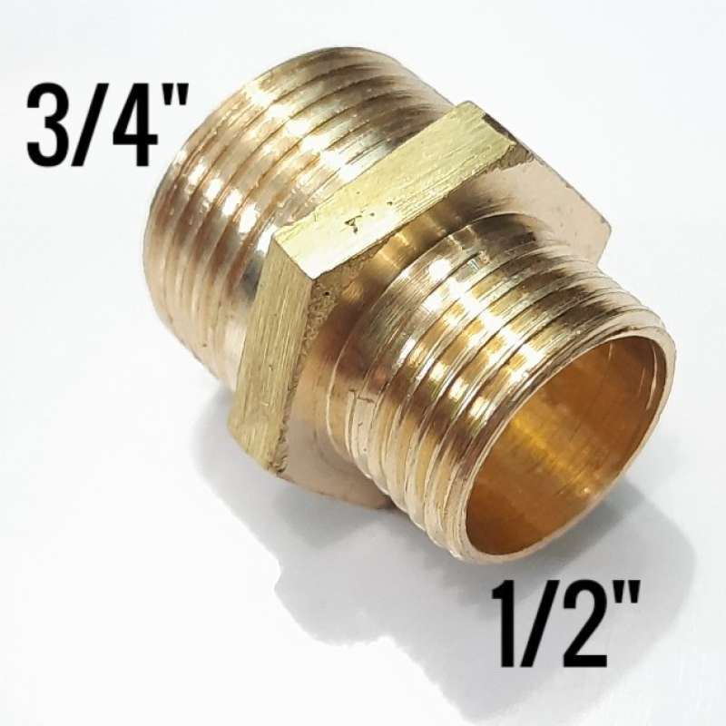 Jual Double Nepel 3-4 x 1-2 KUNINGAN DRAT LUAR (E520) di Seller Puncak ...