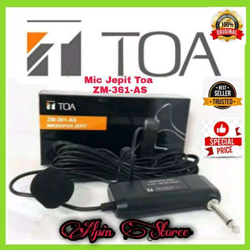 Promo Mic Toa ZM 361 Mikrofon Jepit / Mic Clip on Mikrofon Kancing ...