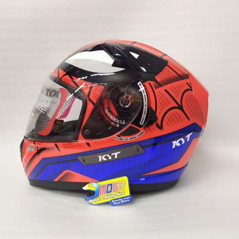 Jual Helm Kyt K2 Rider Marvel Edition Spiderman Red Blue || Original Di ...