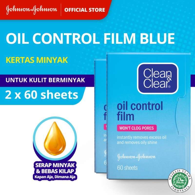 Jual Clean & Clear Oil Control Film Face Paper Kertas Minyak Wajah 60s ...