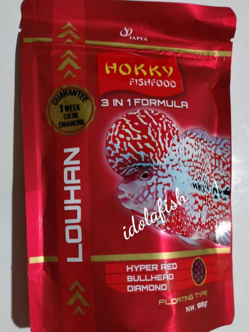 Jual Hokky lohan 3 in 1 formula 100 gram pakan ikan lohan di Seller ...