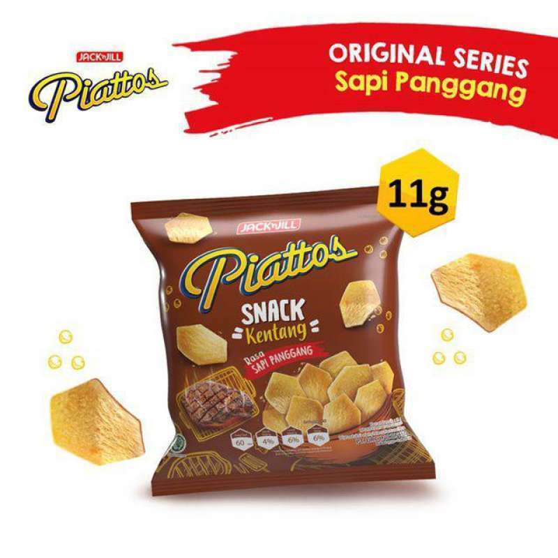 Jual Piattos Rasa Sapi Panggang / Barbeque [ 1 Renceng Isi 10 Pcs ] di ...