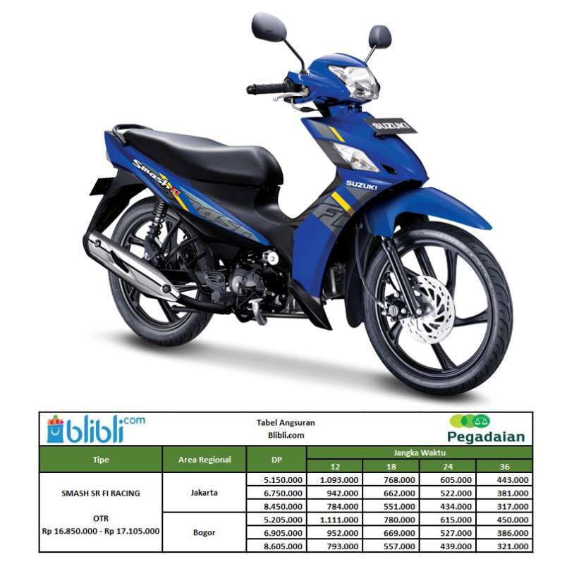 Jual Pegadaian - Suzuki Smash SR FI Sepeda Motor [OTR Jakarta & Bogor ...