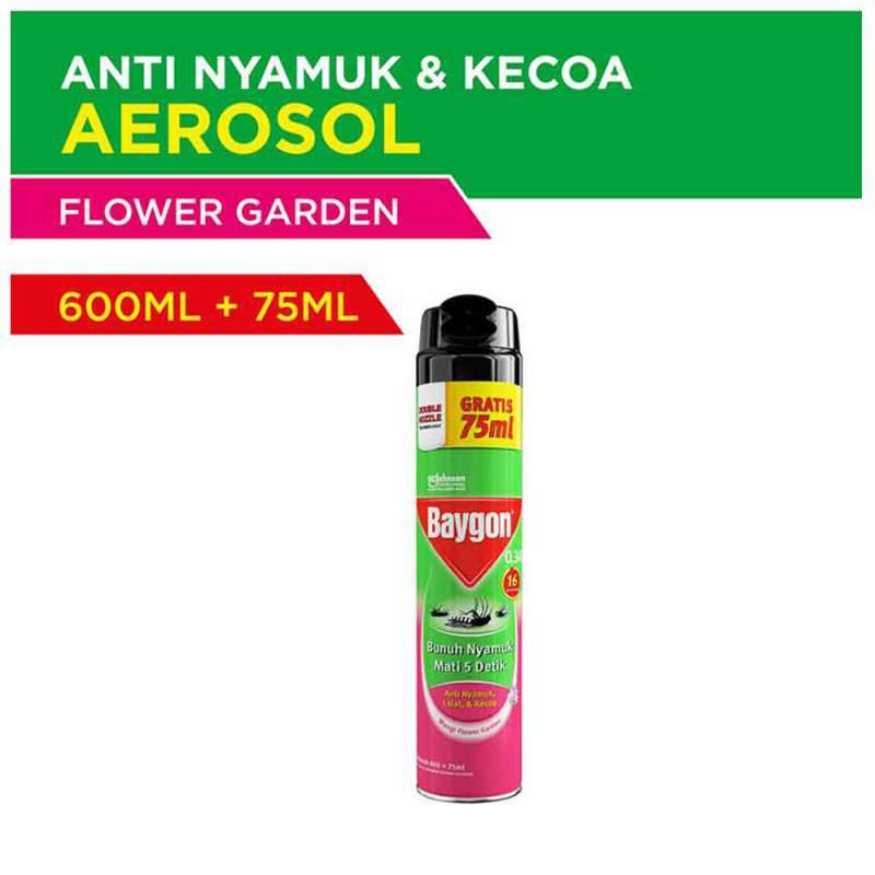 Jual Baygon Spray Rose Fresh / Zen Garden 600ml + Free 75ml Di Seller ...