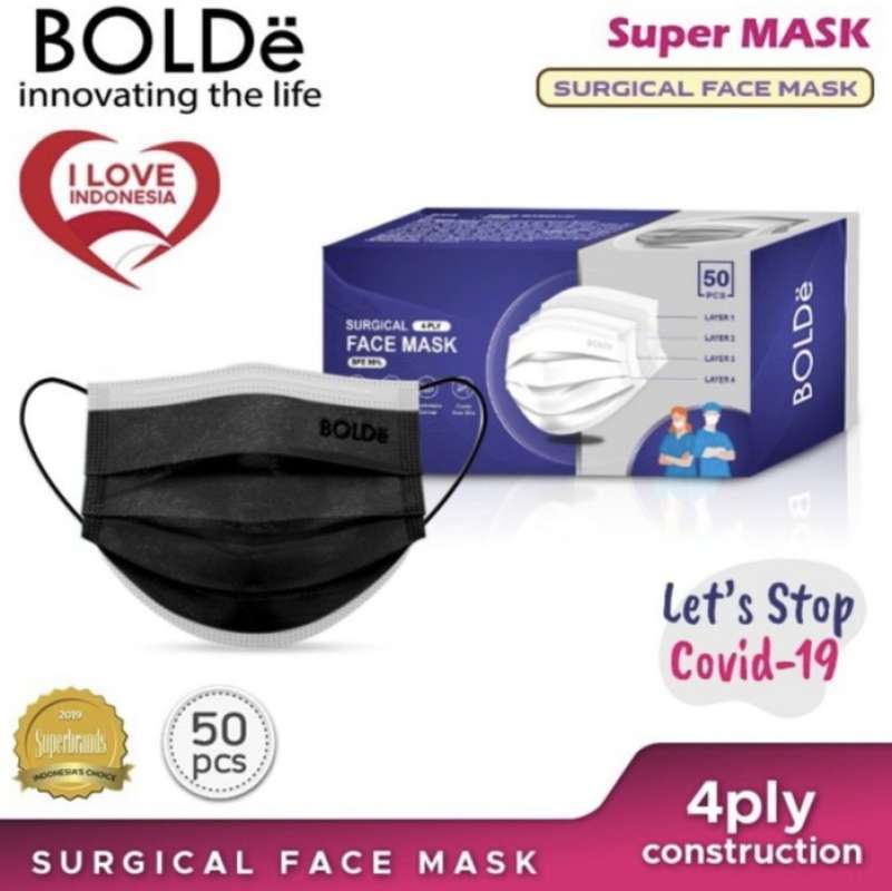Jual lapis isi 50 pcs - box | Masker surgical sudah kemenkes RI - Hitam ...