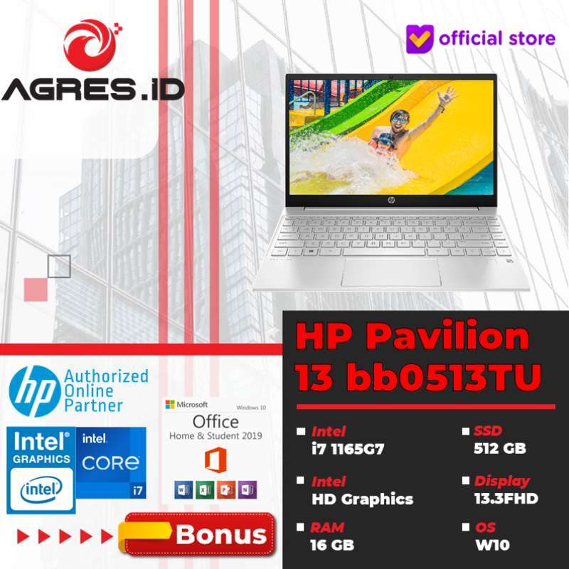 Jual HP Pavilion 13 bb0513TU - i7 1165G7 16GB 512ssd W10+OHS 13.3FHD ...