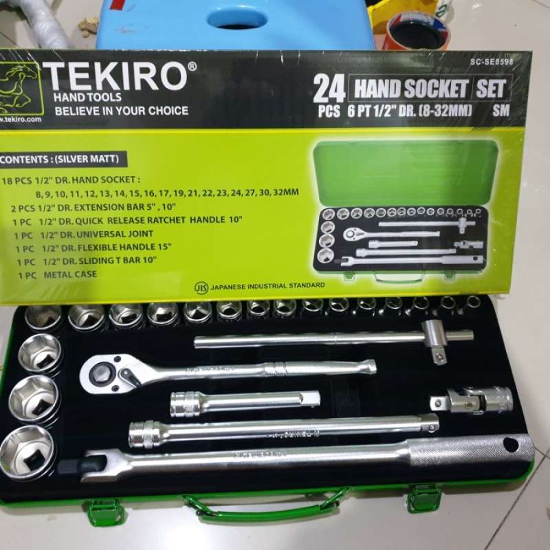 Jual Kunci Sok Tekiro 24 Pcs Sok Set 8 - 32 Mm Box Plastik - Besi Di Seller 15 Mega - Cengkareng ...