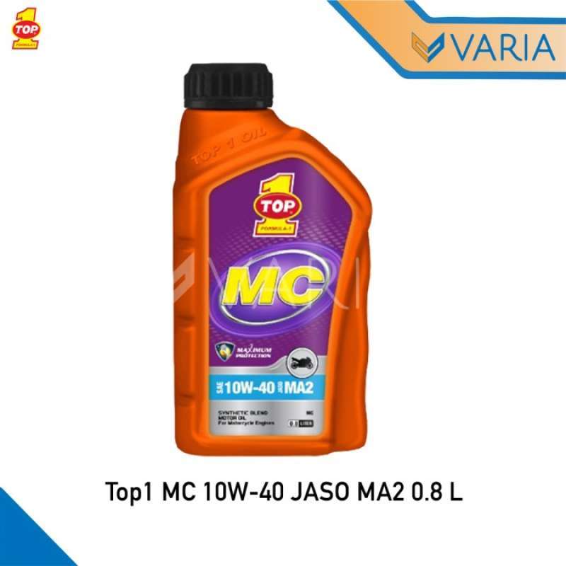 Jual Oli Mesin Motor 4T Top 1 MC SAE 10W 40 JASO MA 2 API SJ 0.8 L 800 ...