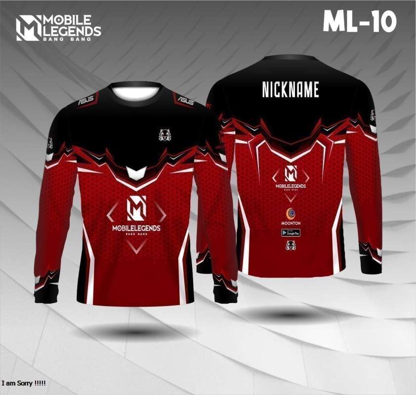 Promo Jersey e sport mobile legends baju kaos gamer lengan panjang ... Promo Jersey e sport mobile legends baju kaos gamer lengan panjang ...