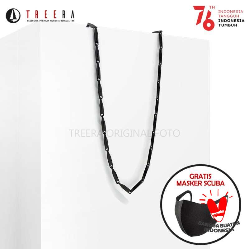 Promo EUCALY kalung titanium jenjang hitam keren original premium ...