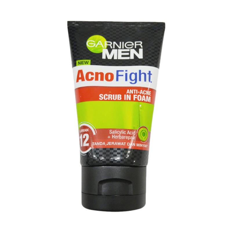 Jual Garnier Men Acno Fight Anti Acne Scrub In Facial Foam [100 mL ...