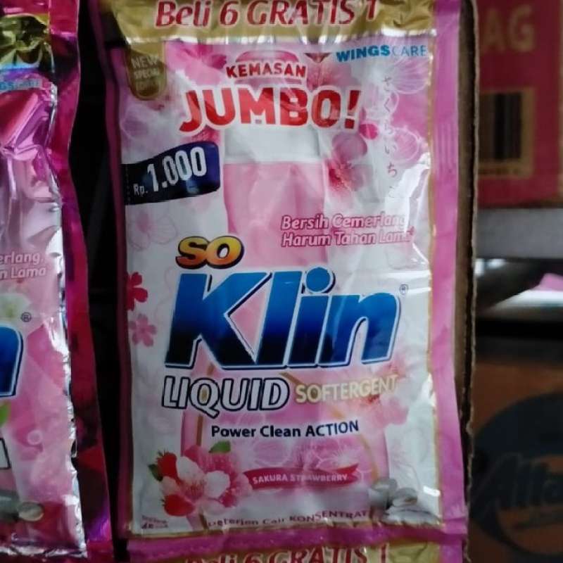 Jual SOKLIN LIQUID SOFTERGENT RENCENG KEMASAN JUMBO 48ml ISI 6 SACHET ...