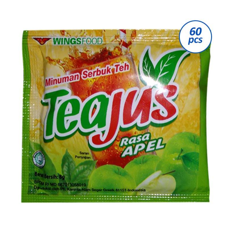 Jual TEA-JUS Rasa Apel Powder Drink Minuman Serbuk [Sachet/ 7gr/ 60pcs ...