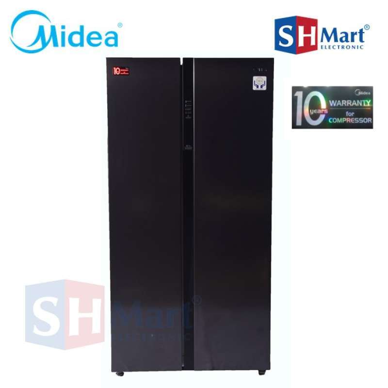 Jual KULKAS SIDE BY SIDE MIDEA HC-689VB TWO COOLING KAPASITAS 510 LITER ...