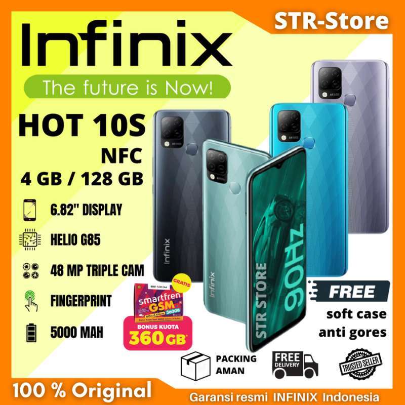 Jual INFINIX HOT 10S NFC 4/128 GB GARANSI RESMI INFINIX - Purple di ...
