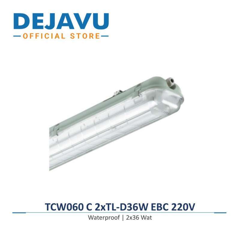 Jual Rumah Lampu T8 Tahan Debu & Air Philips TCW060 C 2xTL-D36W EBC ...