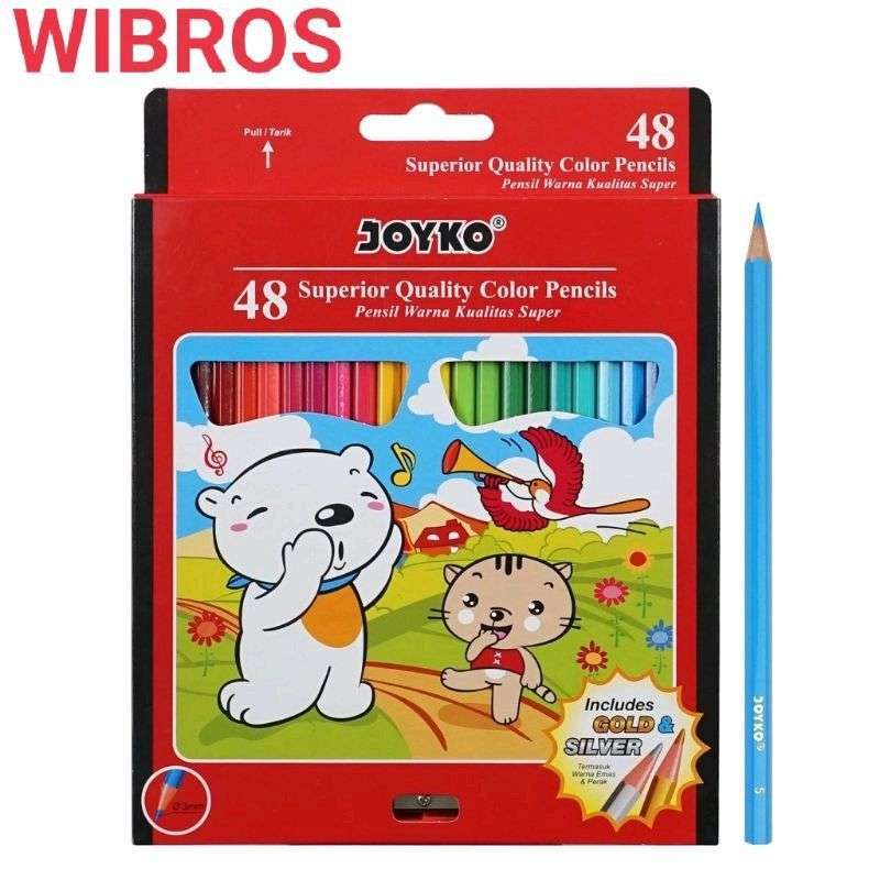 Jual Pensil Warna Joyko 48 Warna Panjang Original Cp48 Pb Di Seller