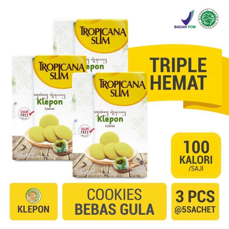 Promo Triple Pack - Tropicana Slim Klepon Cookies (5 Sch) - Snack Bebas ...