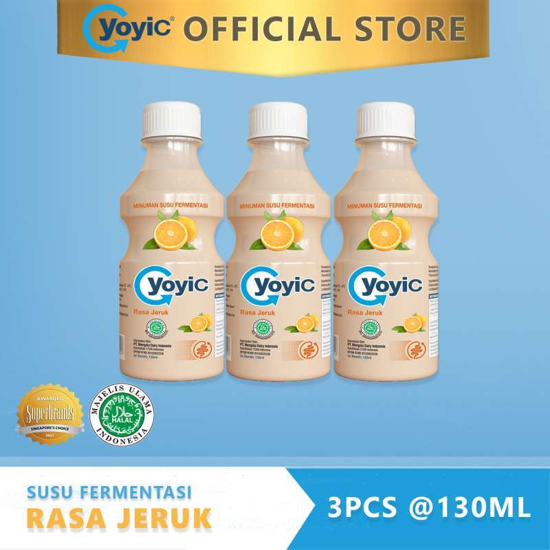 Jual Yoyic Susu Fermentasi Rasa Jeruk 130ml x 3pcs di Seller Yoyic ...