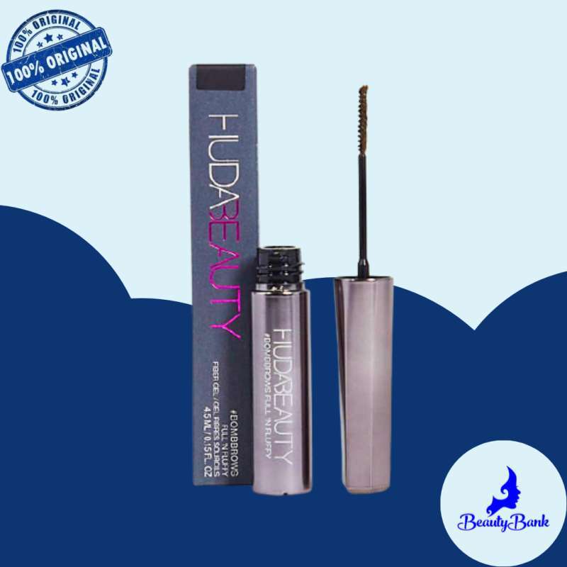 Jual Huda Beauty Bombbrows Full ‘n Fluffy Fiber Gel - 04 Light Brown Di ...