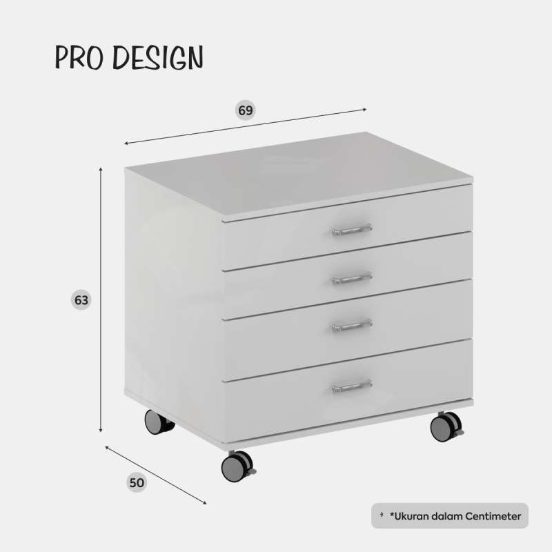 Jual Pro Design Dex Lemari Laci - White Glossy Di Seller Pro Design ...