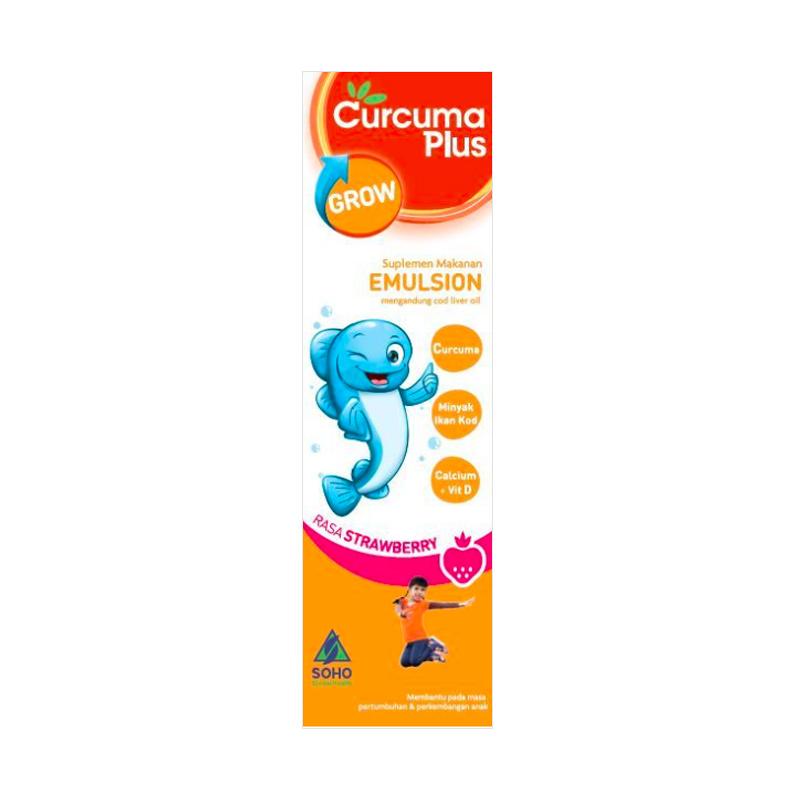 Promo Curcuma Plus Grow Strawberry Vitamin Anak [200 mL] Diskon 15% di ...