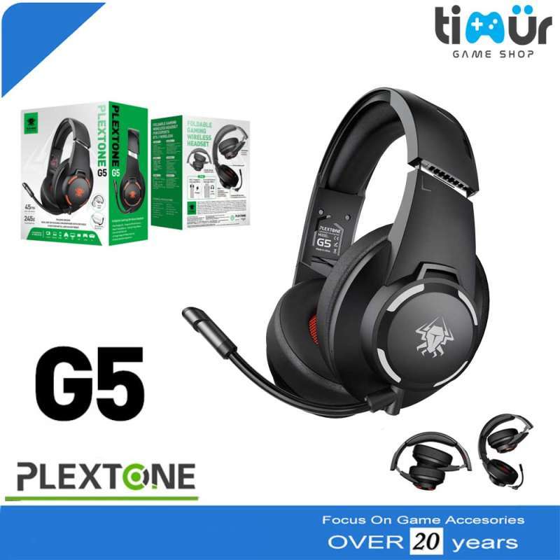 Jual Plextone G5 Gaming Headset Foldable Wireless With Enc Mic - Grey ...