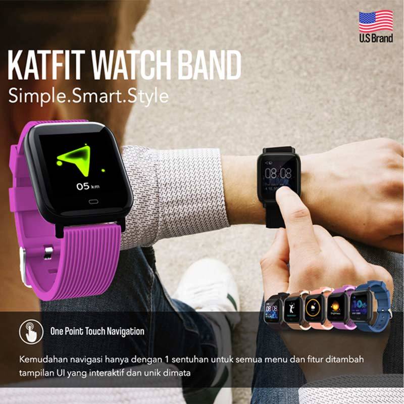 Jual Createkat New Genaration Katfit Smartwatch [swim Proof/ Multi ...