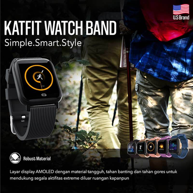 Jual Createkat New Genaration Katfit Smartwatch [swim Proof/ Multi ...