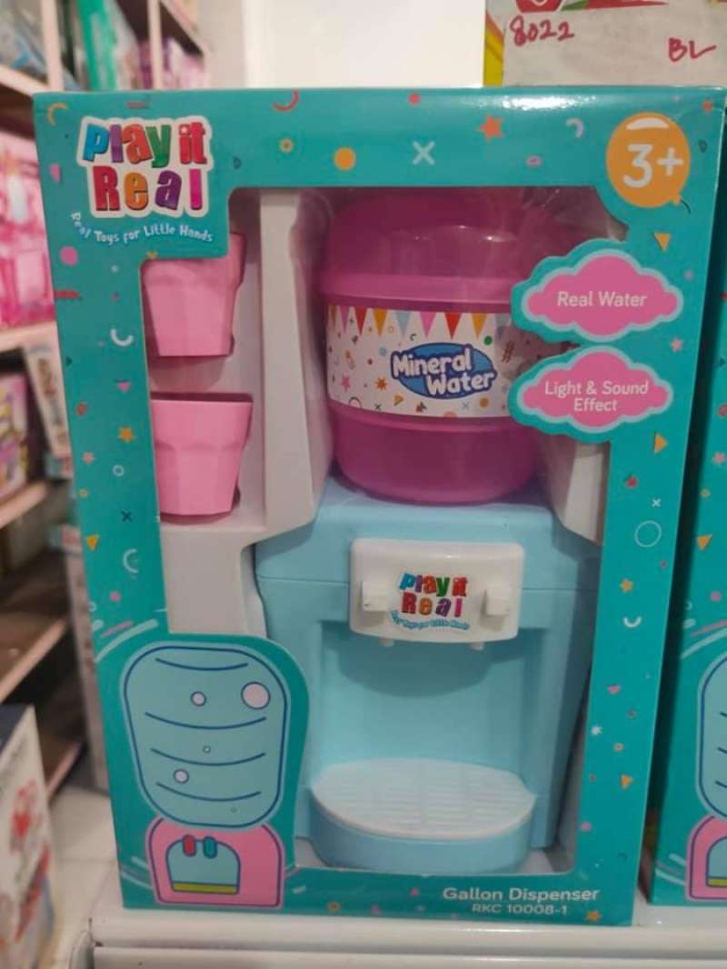 Jual MAINAN ANAK MINI WATER DISPENSER MINUMAN GALON AQUA AIR MINUM ...