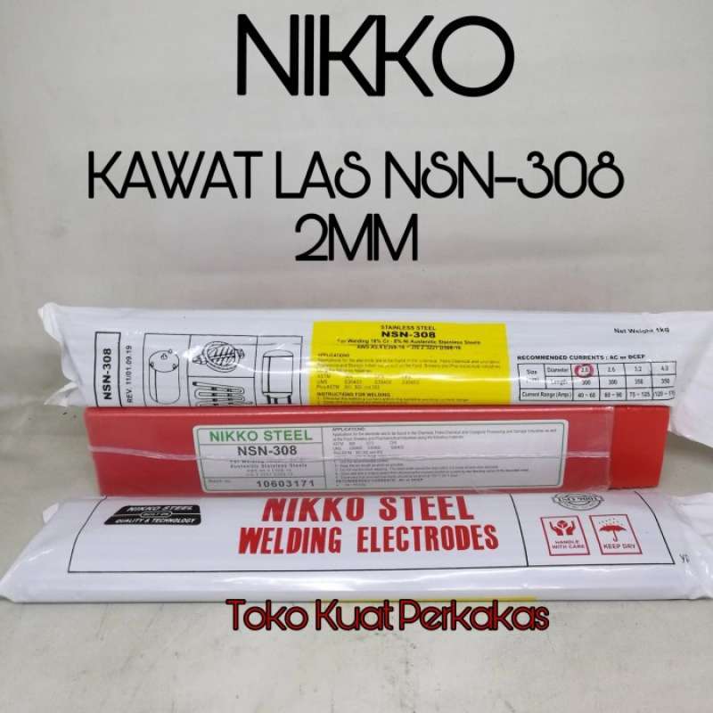 Jual Kawat Las Stainless Nsn 308 2.0mm X 300mm Nikko Steel A5.4 E308-16 Di Seller Berkah_ Shop ...