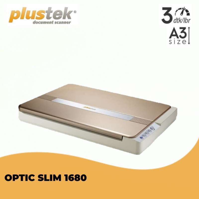 Jual Scanner Plustek OpticSlim 1680 Flatbed - 3 Detik/Lembar - (A4 ...