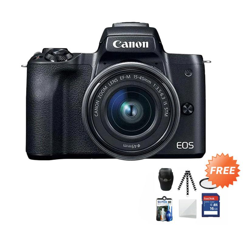 Jual Canon EOS M50 Kit 15-45 mm Kamera Mirrorless + Free Screenguard ...
